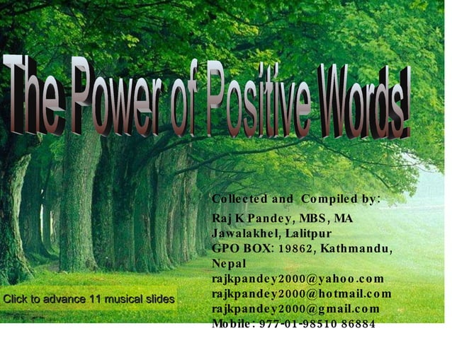 The power of positive words | PPT
