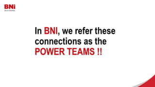 The Power of Power Teams presentation in BNI | PPTX