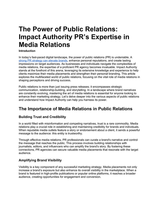 The Power of Public Relations_ Impact Authority PR’s Expertise in Media ...