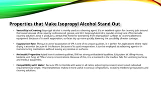Exploring the Strengths of Isopropyl Alcohol Solvent | PPTX