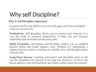 The Power of Self discipline-Key for success | PPTX