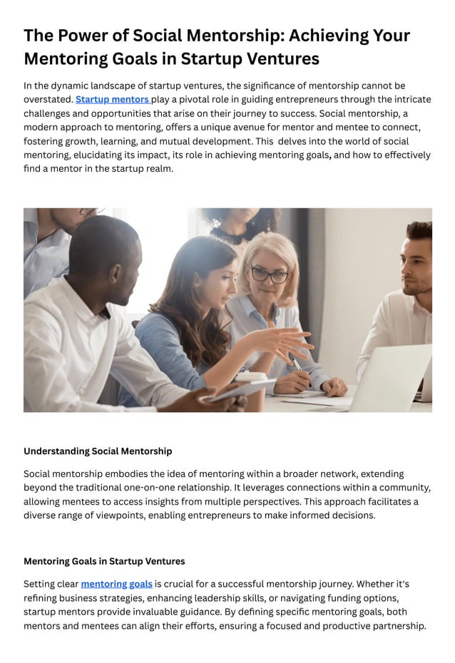 The Power of Social Mentorship Achieving Your Mentoring Goals in Startup Ventures.pdf