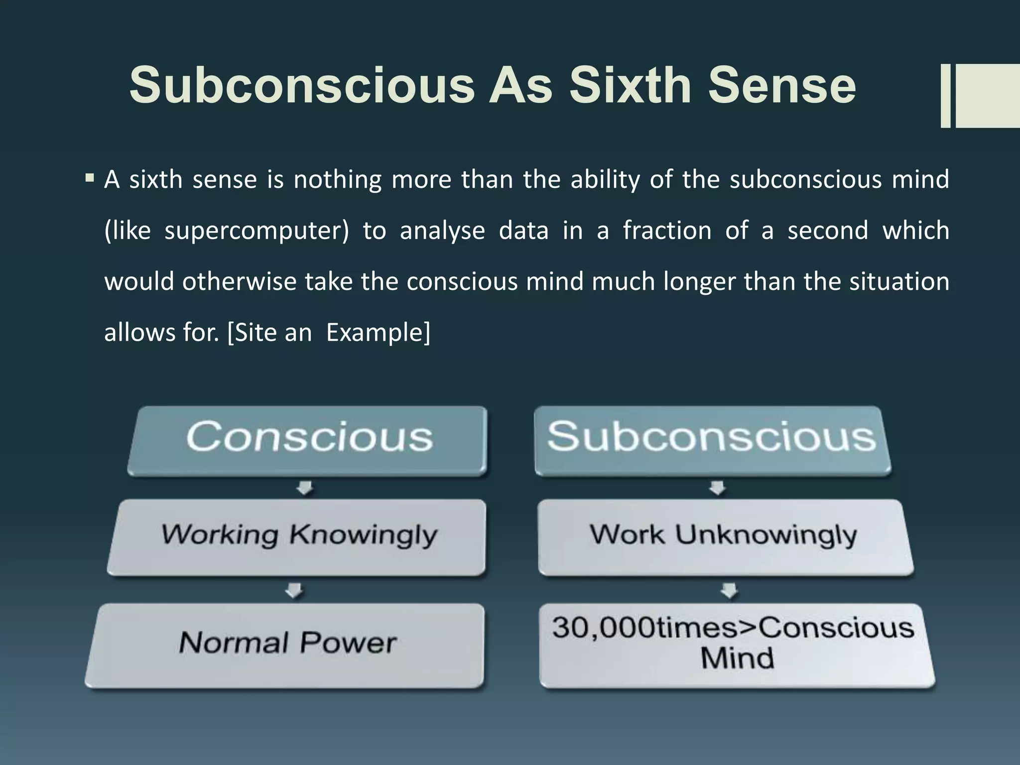 The power of subconscious mind | PPTX