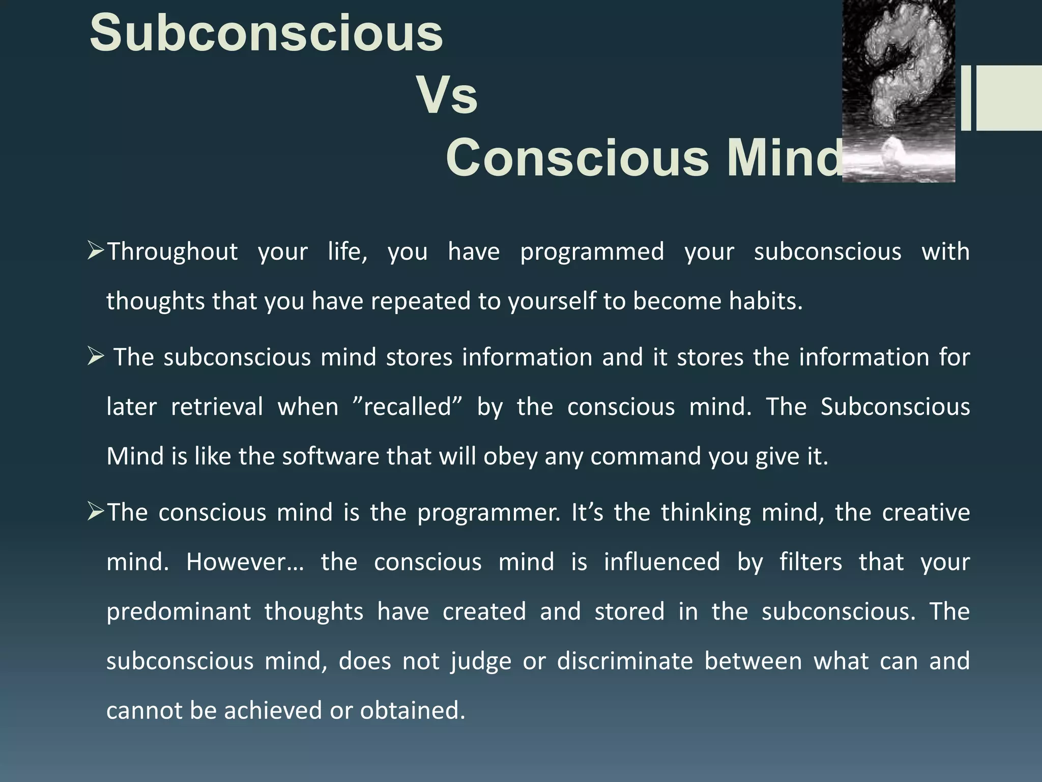 The power of subconscious mind | PPTX