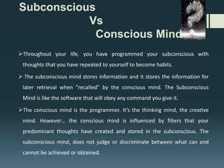 The power of subconscious mind | PPTX