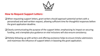 The Power of Support Letters when Grant Writing | PPT