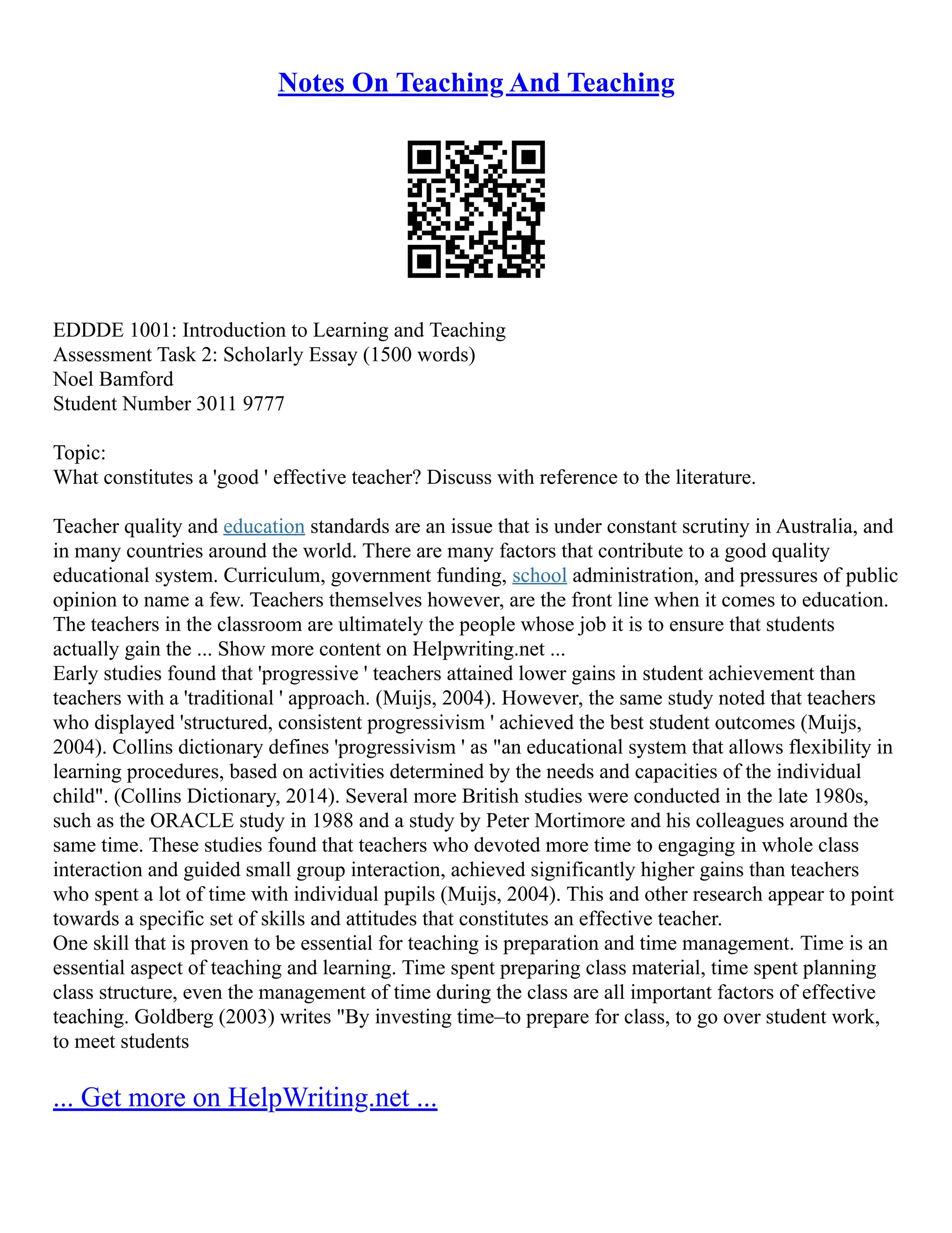 The Power Of Teacher | PDF