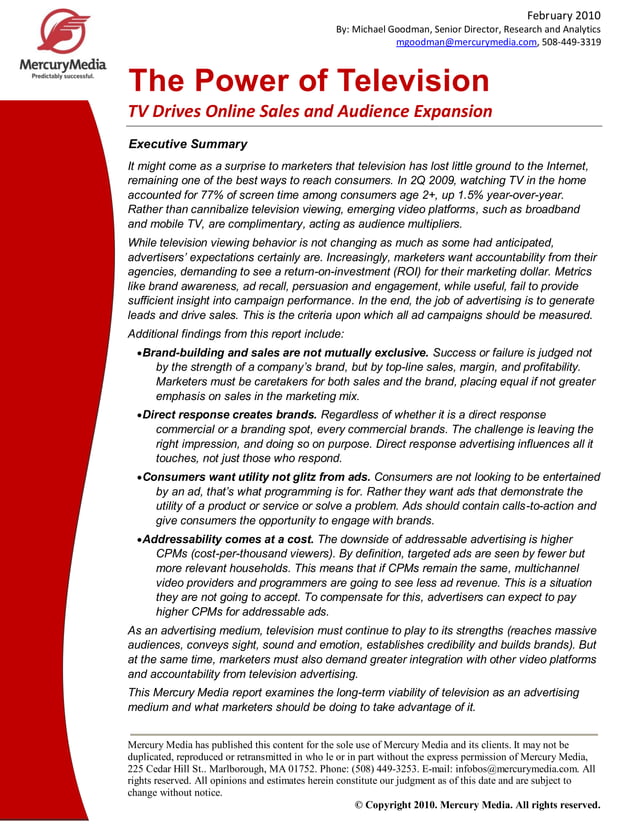 The Power of Television | PDF | History | Genres