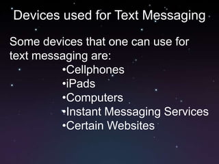 The power of text messaging | PPTX
