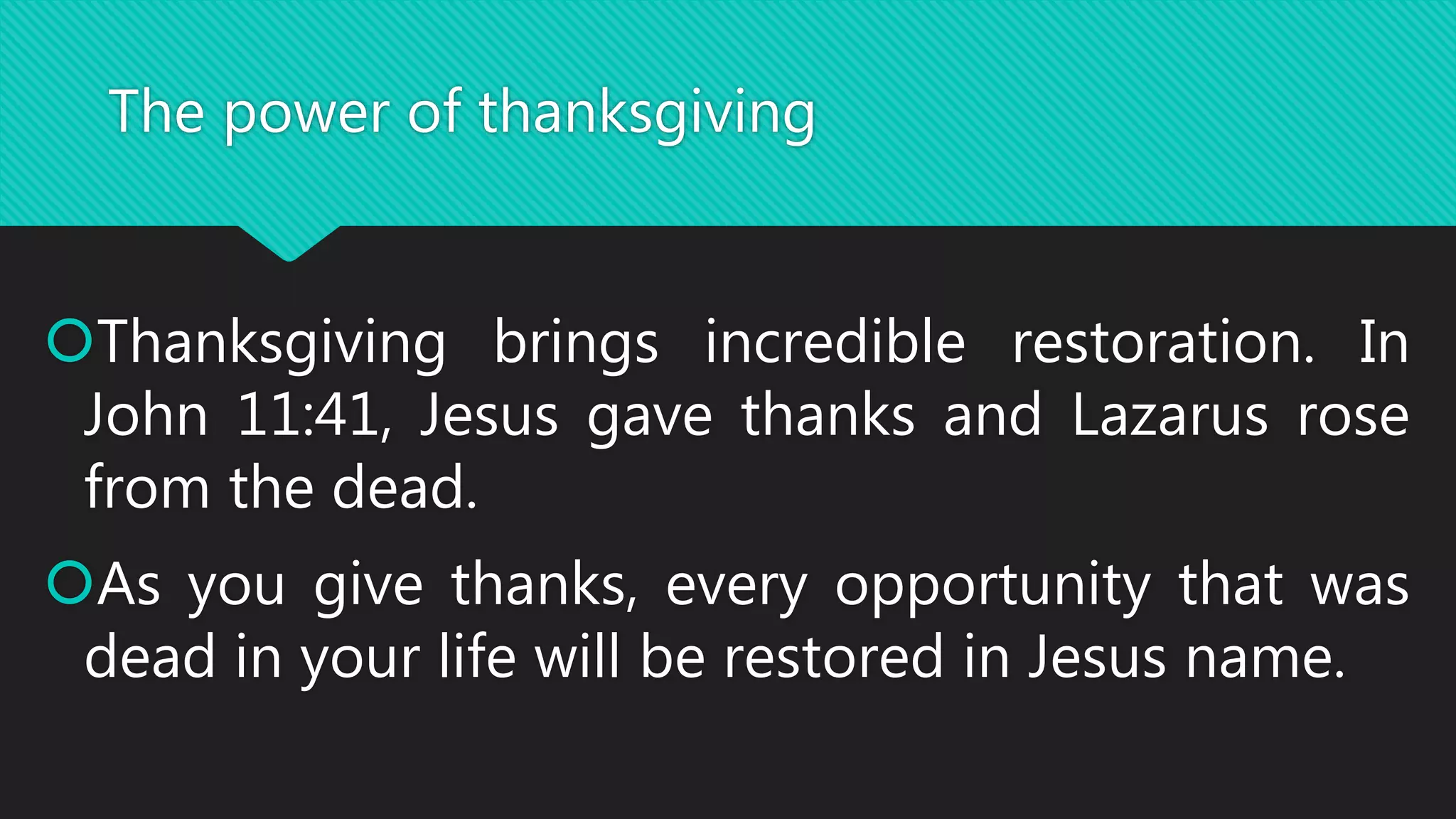 The power of thanksgiving | PPTX