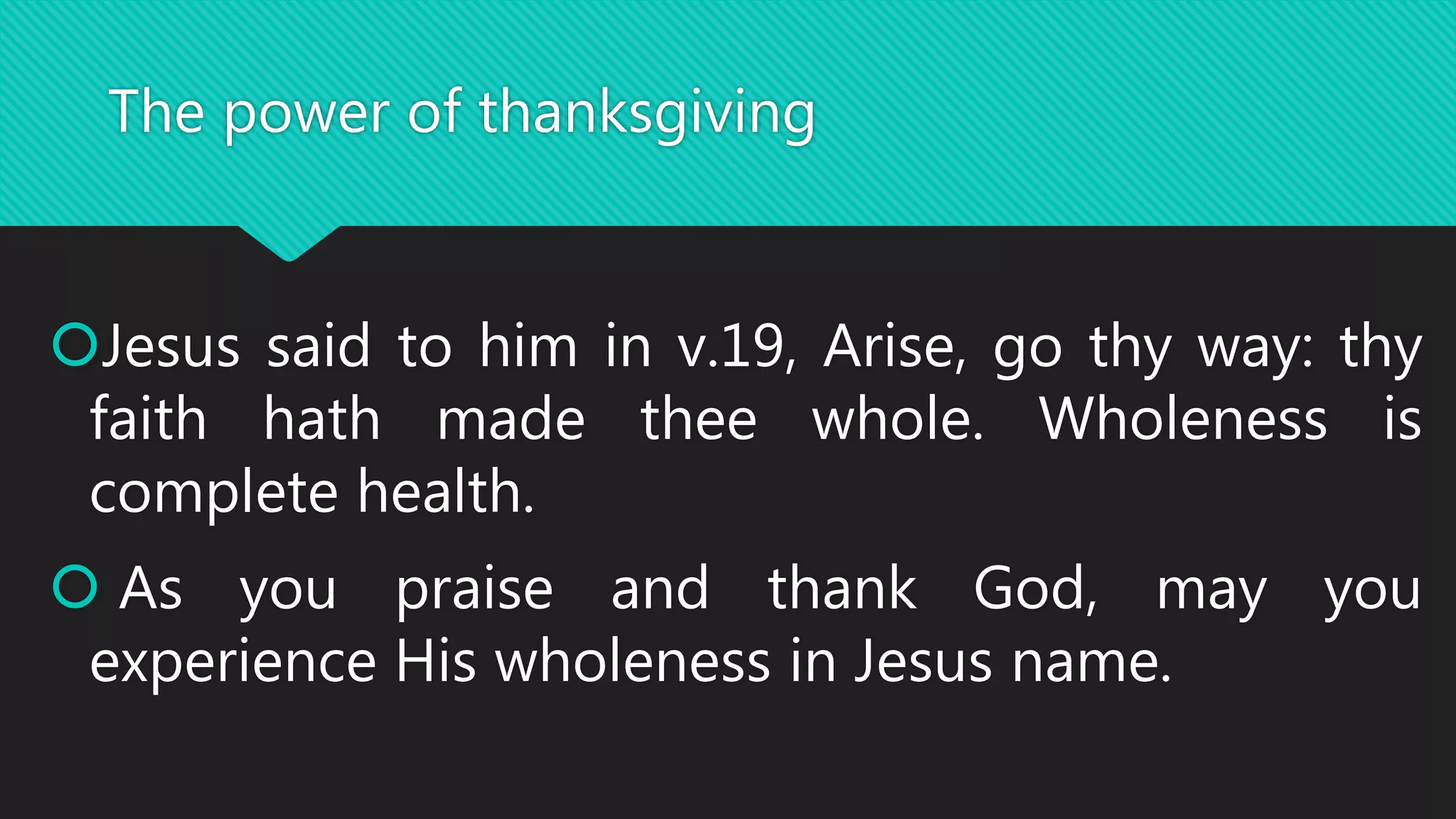 The power of thanksgiving | PPTX