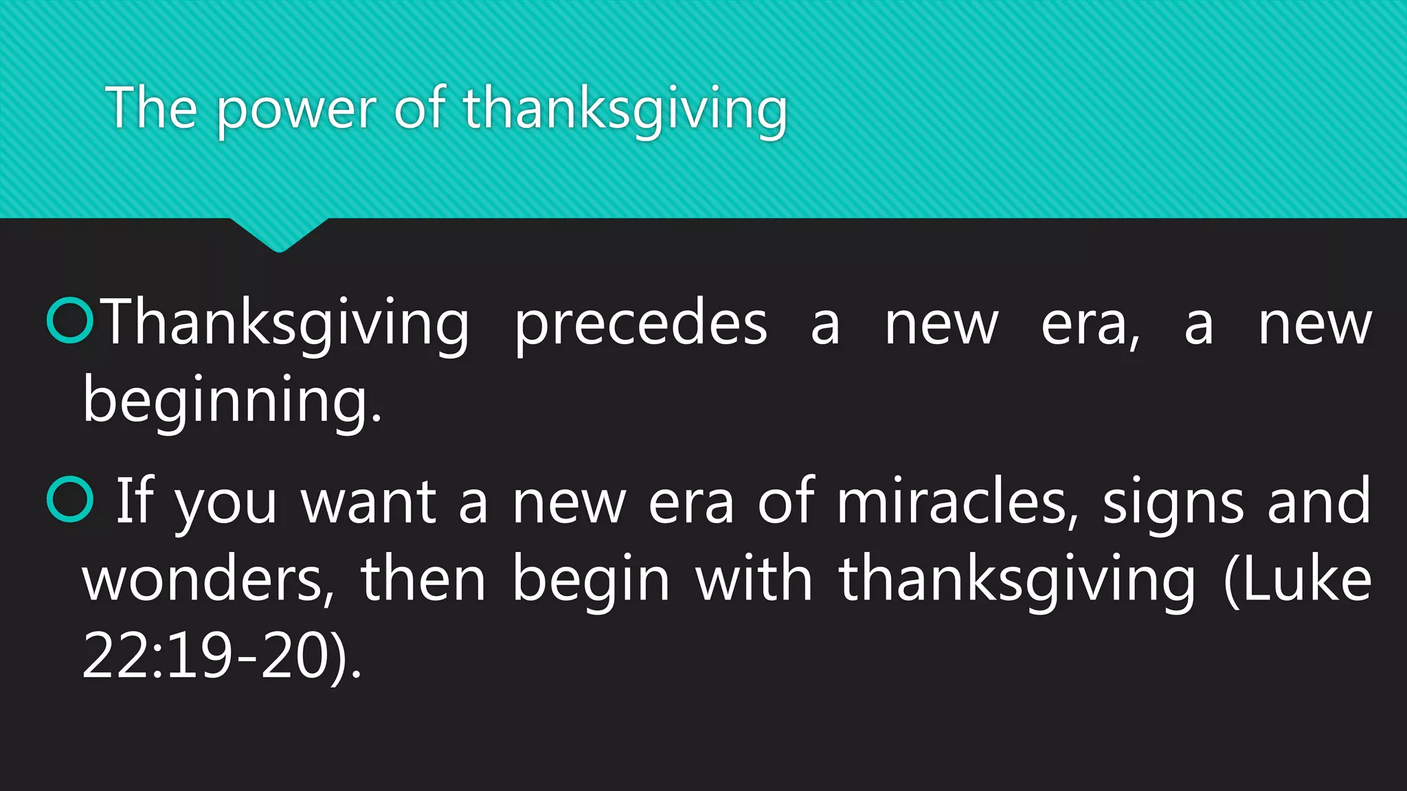 The power of thanksgiving | PPTX