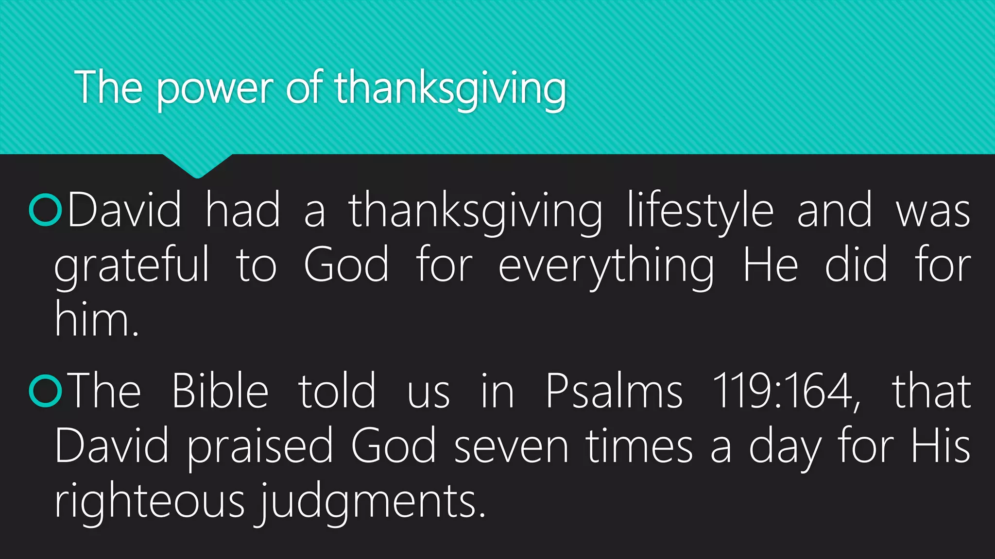 The power of thanksgiving | PPTX