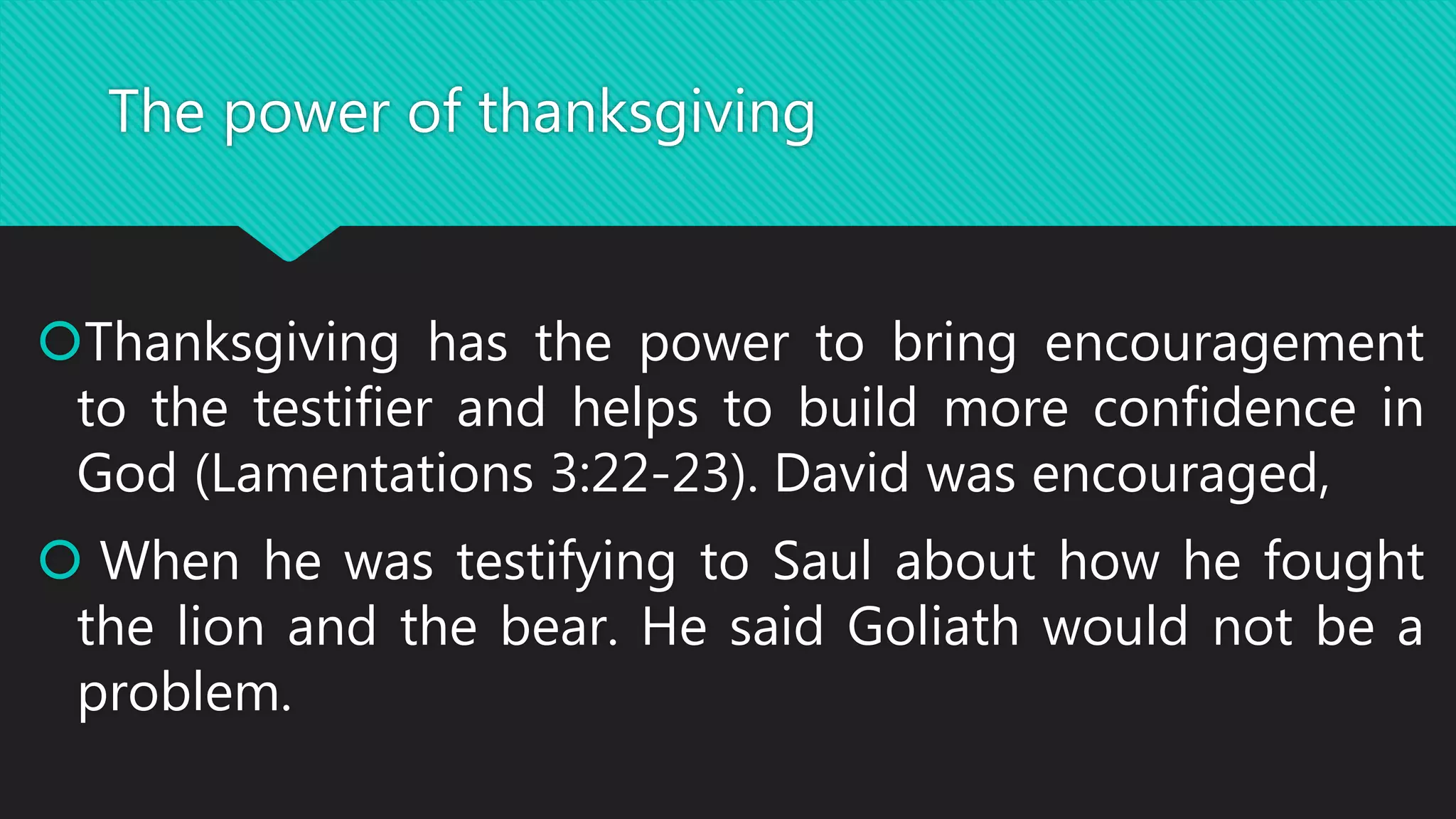 The power of thanksgiving | PPTX