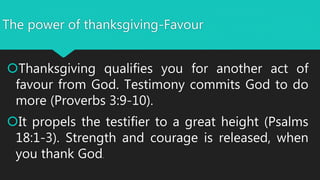 The power of thanksgiving | PPTX