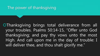 The power of thanksgiving | PPTX