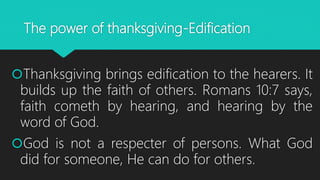 The power of thanksgiving | PPTX