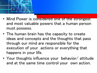 The Power of The Mind | PPTX