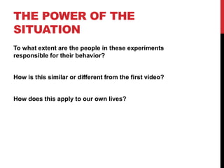 The power of the situation | PPTX