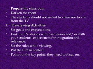 The power of tv, film and video in the classroom | PPT