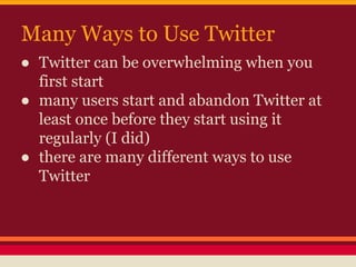 The power of twitter | PPT