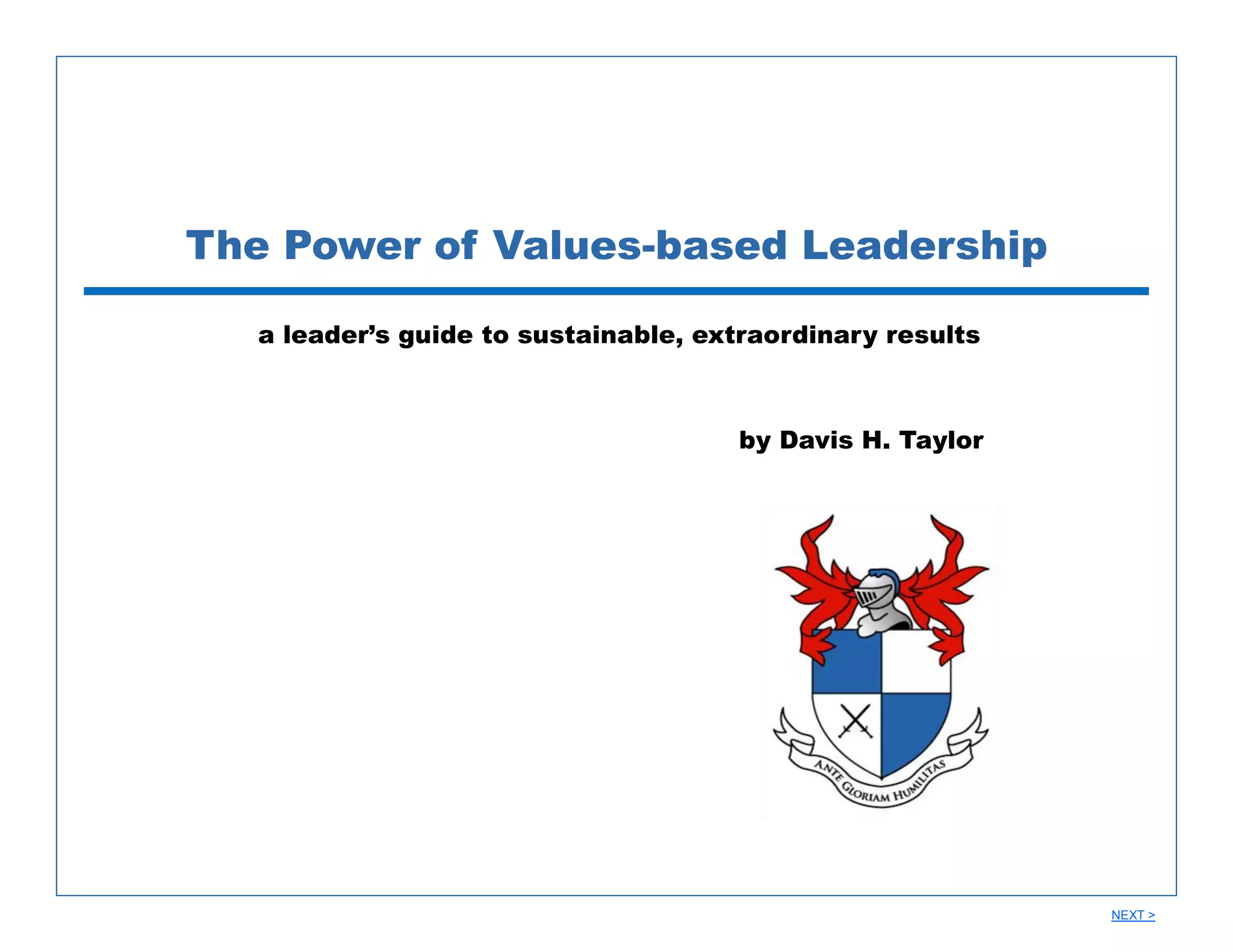The powerofvaluesbasedleadership final | PDF