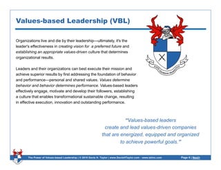 The powerofvaluesbasedleadership final | PDF