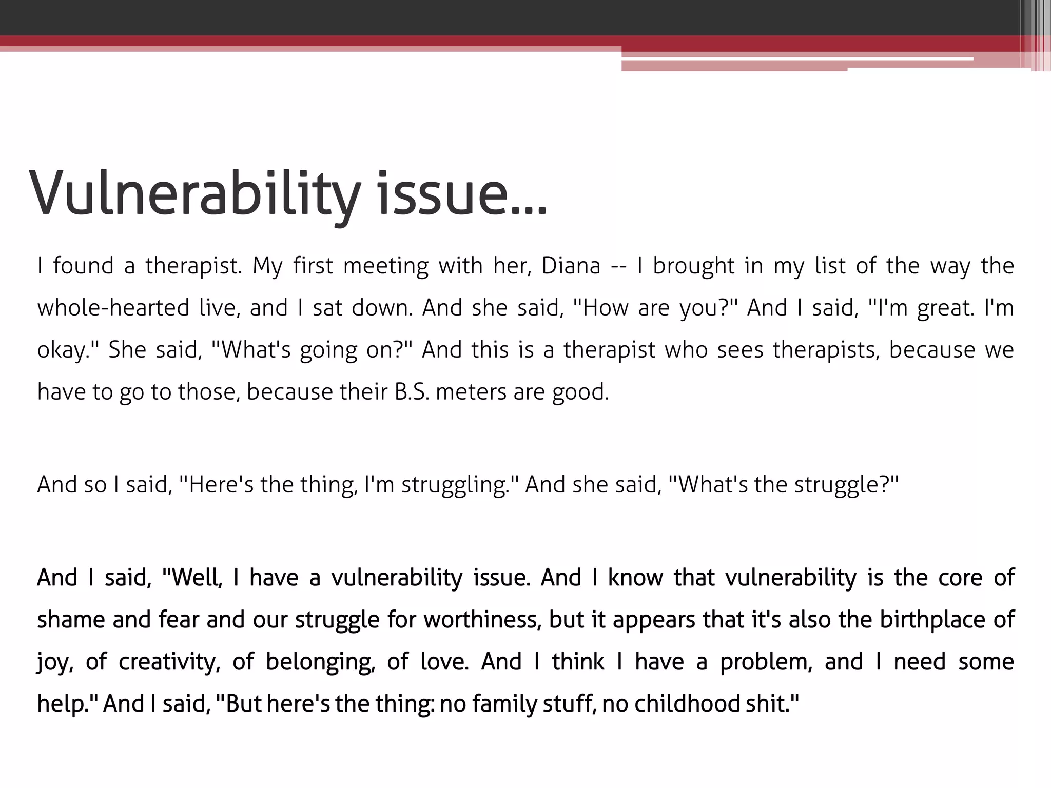 The power of vulnerability by brene brown | PDF