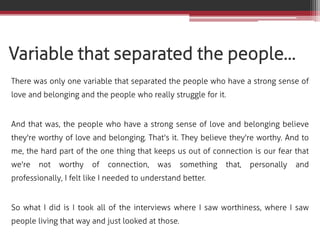 The power of vulnerability by brene brown | PDF