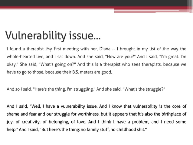 The power of vulnerability by brene brown | PDF