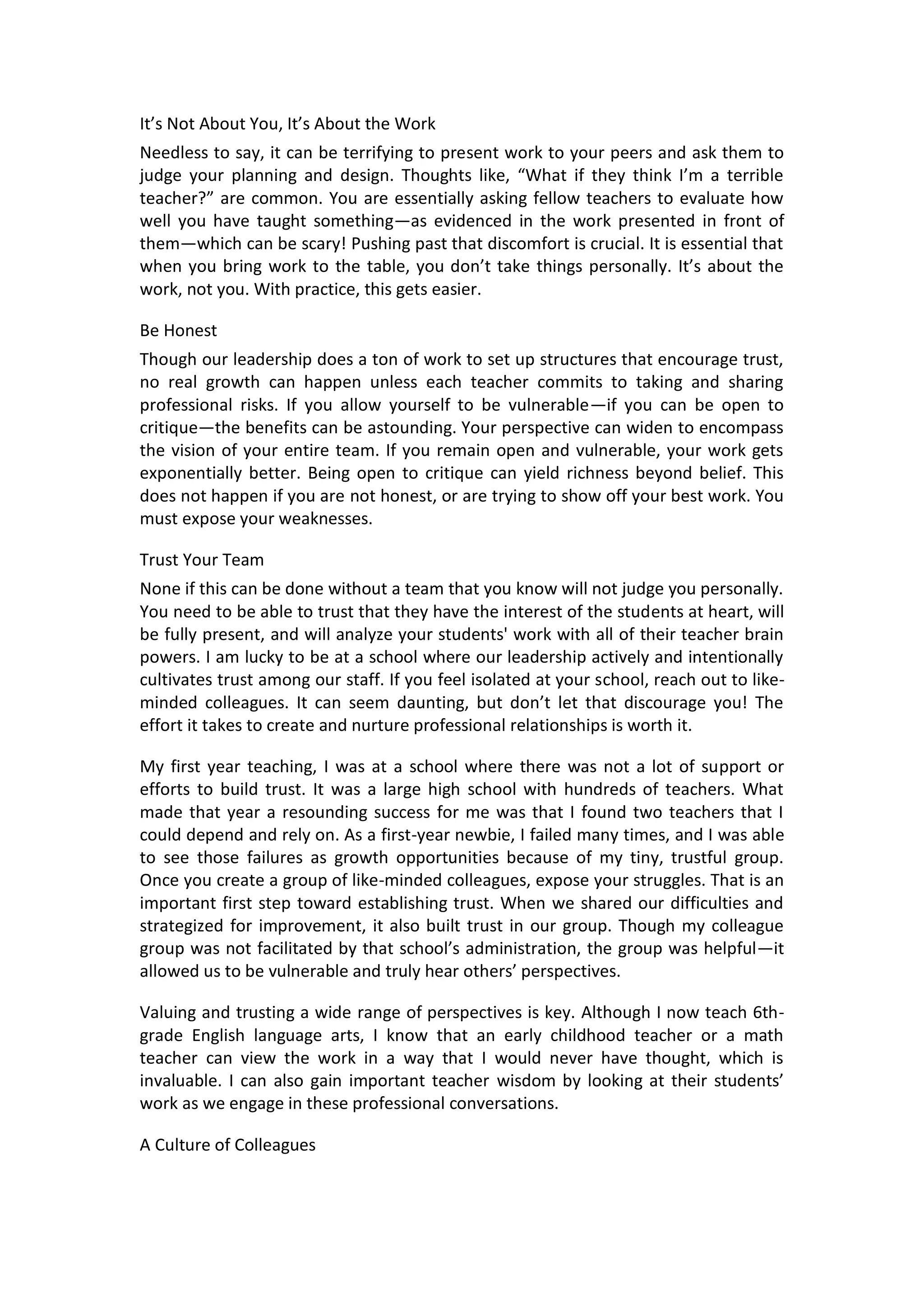 The power of vulnerability in professional development | PDF