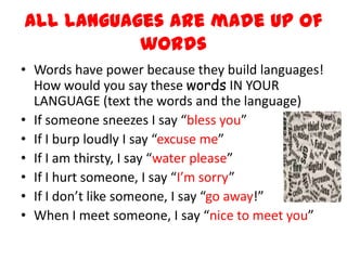 The power of words | PPT