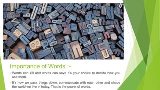 The power of words | PPTX