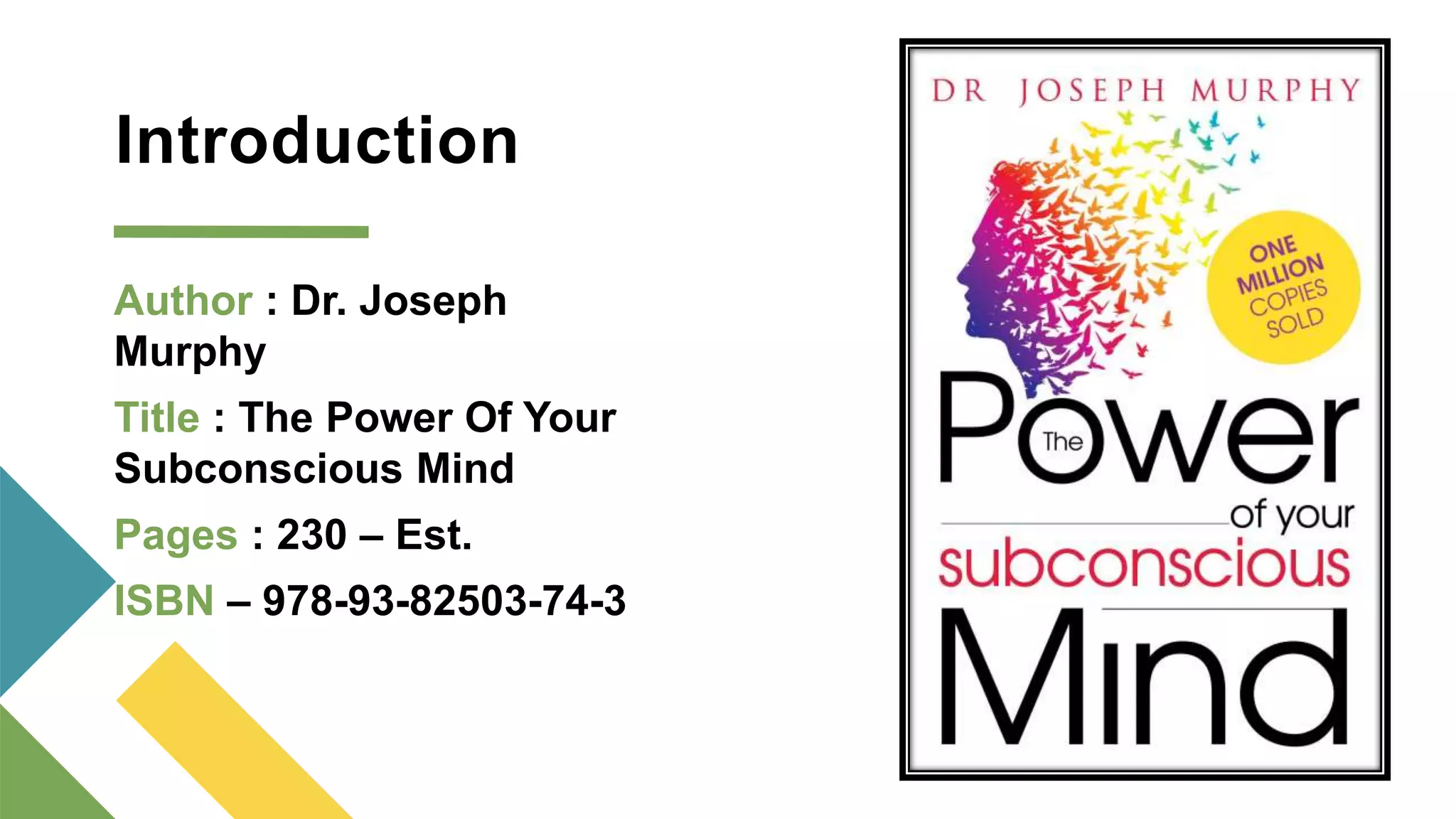 The Power Of Your Subconscious Mind | PPTX
