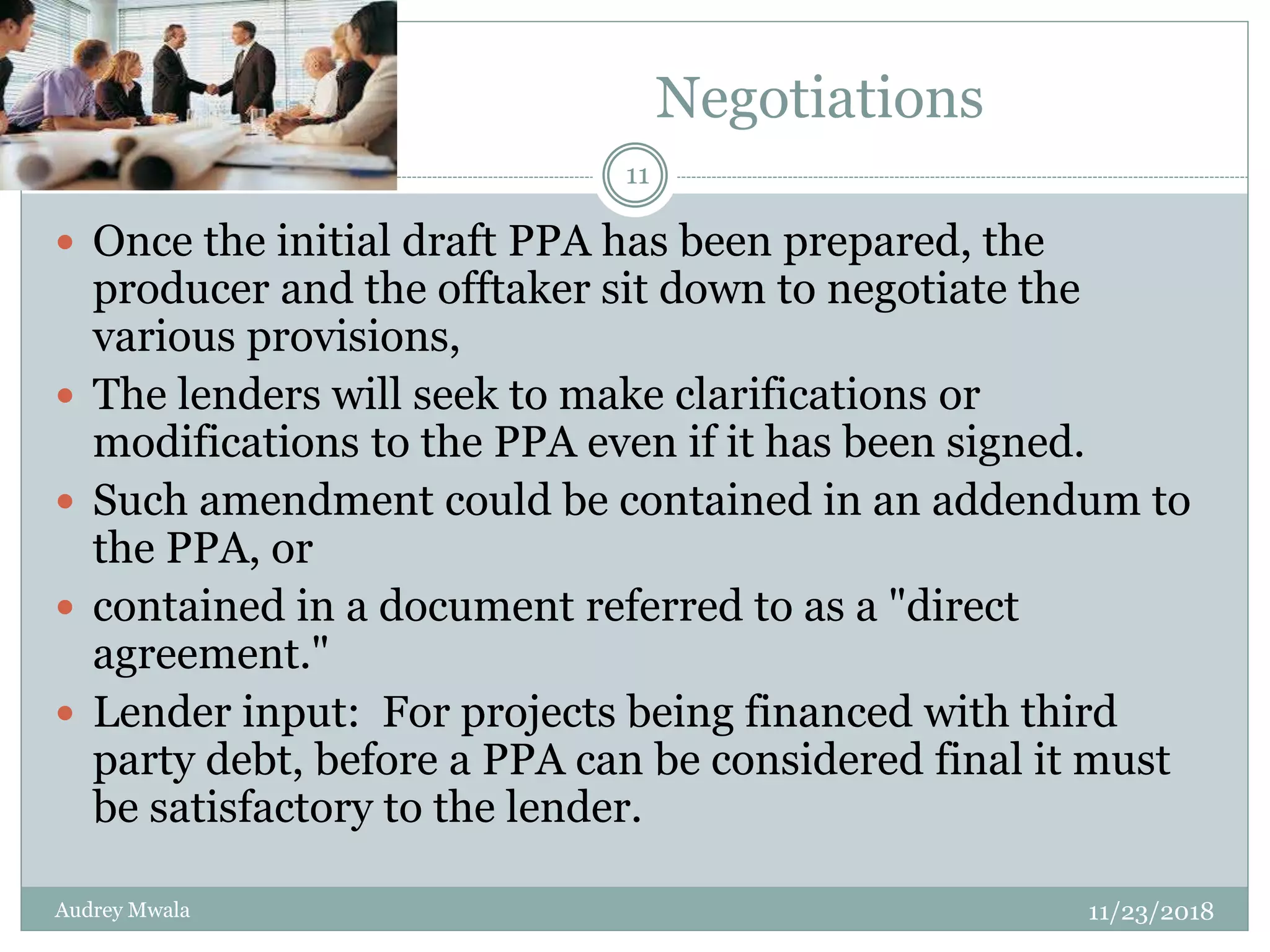 The power purchase agreement (ppa) presentation | PPTX