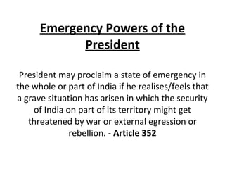 The powers and functions of the president 2 | PPT