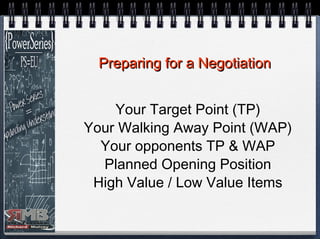 The Power Series - Negotiation | PPT