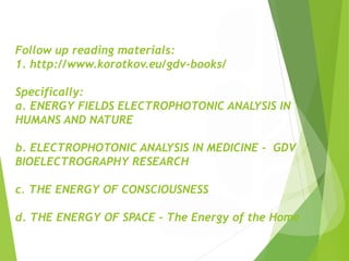 OM: Bio-Well Tutorial 1 - The practical science of measuring human ...