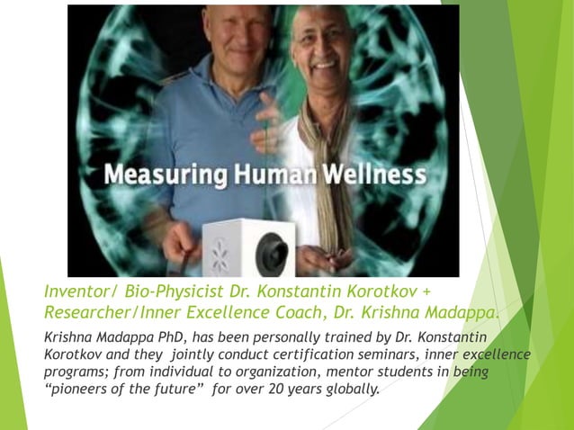 Bio-Well Tutorial - The practical science of measuring human wellness ...