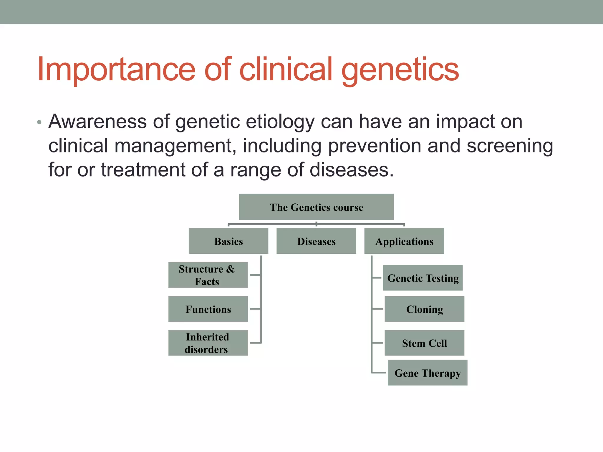 The practice of genetics in clinical medicine | PPTX