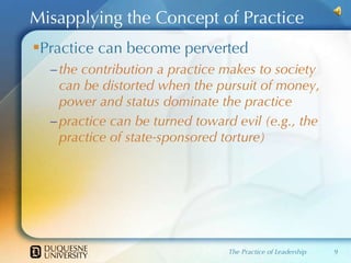 The Practice of Leadership | PPT