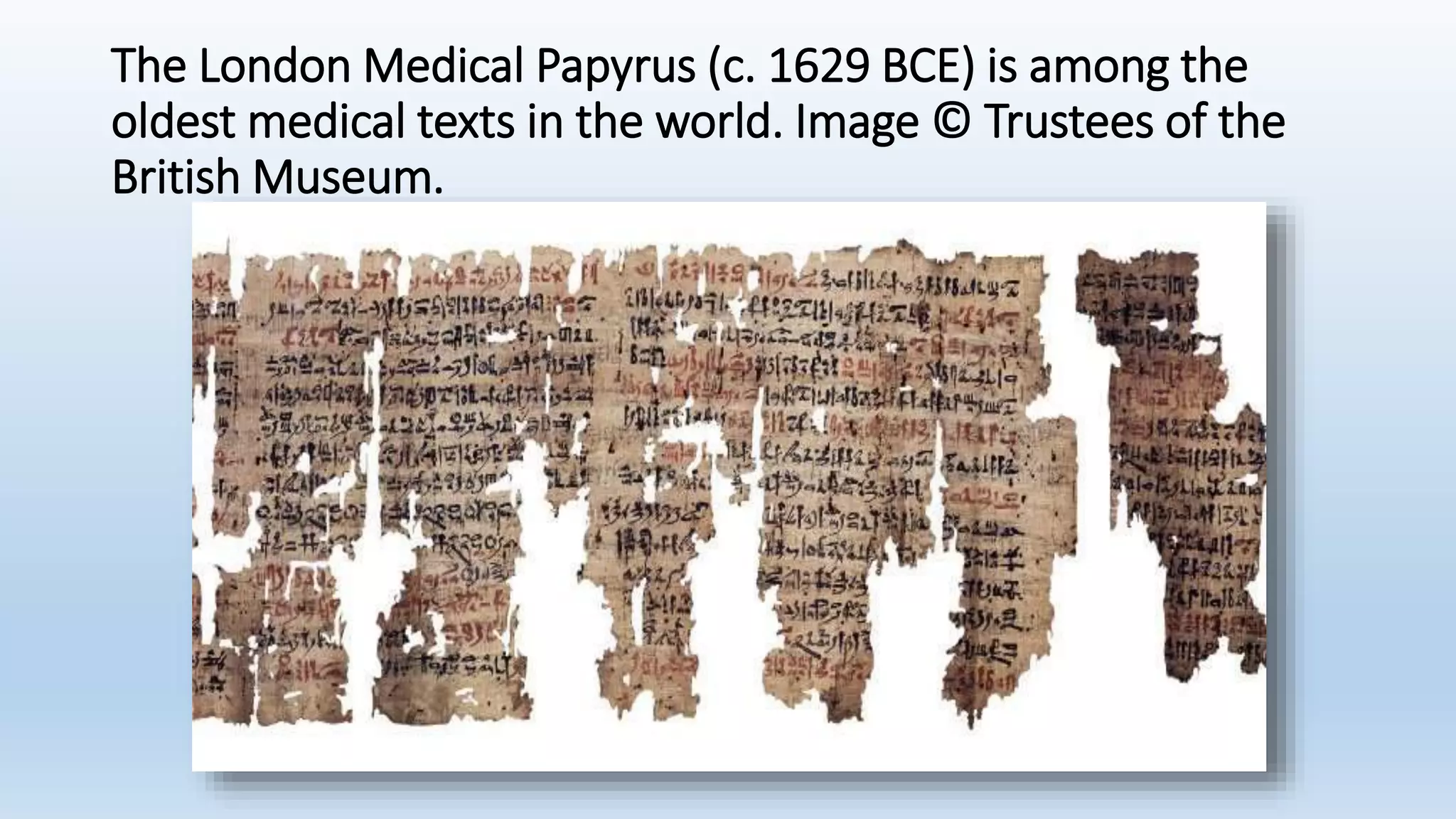 The practice of medicine in ancient civilizations | PPTX