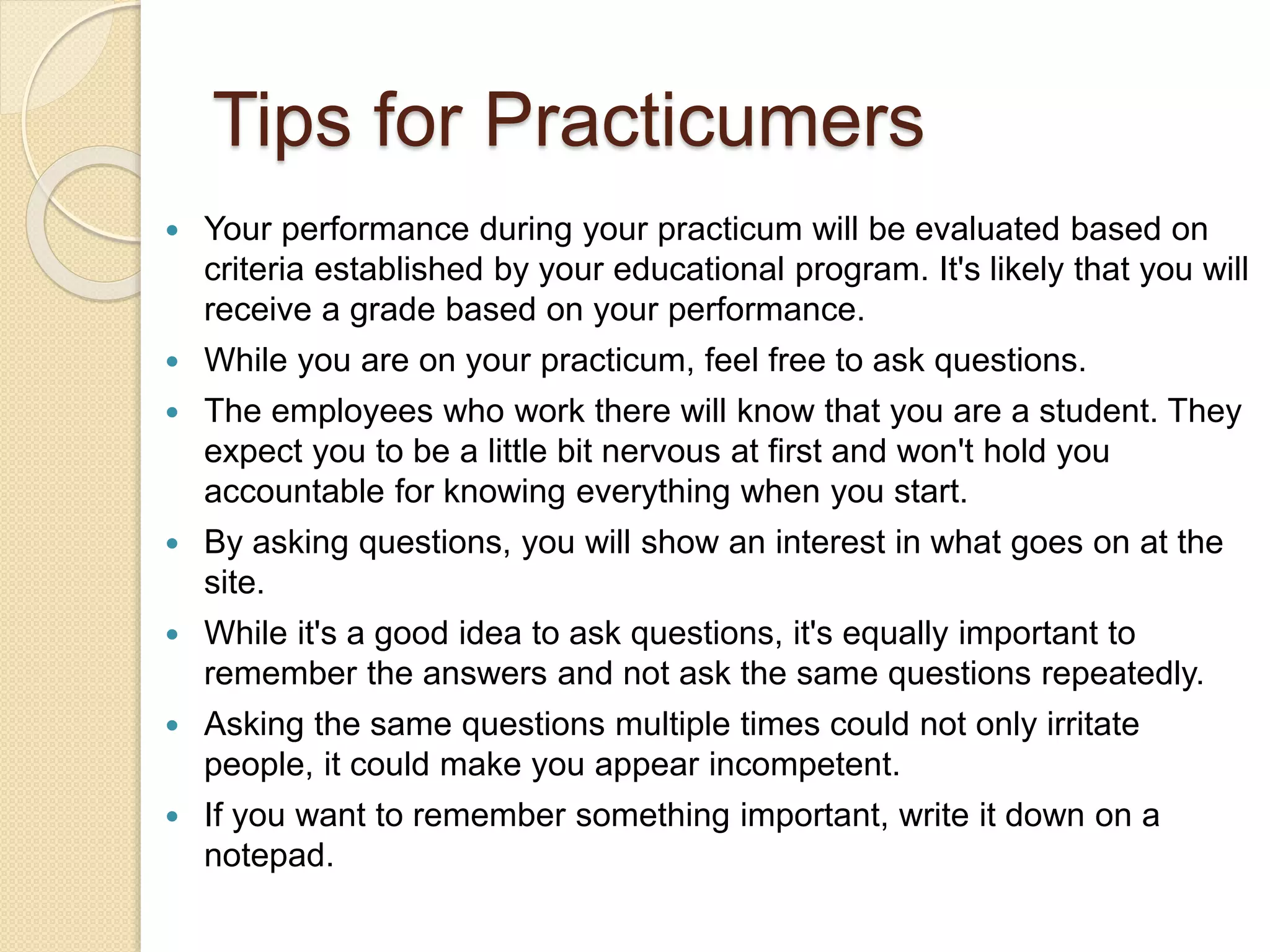 The Practicum Experience | PPTX