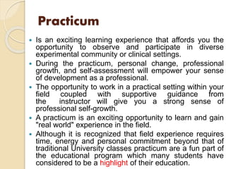 The Practicum Experience | PPT