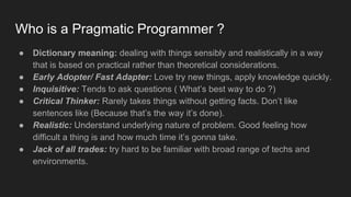 The pragmatic programmer | PDF