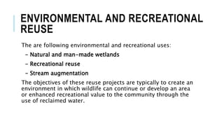 Water reclamation and Reuse - Istanbul technical university | PPTX