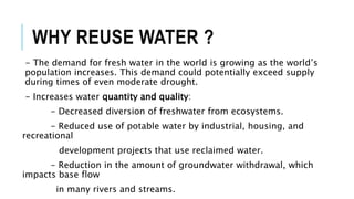 Water reclamation and Reuse - Istanbul technical university | PPTX