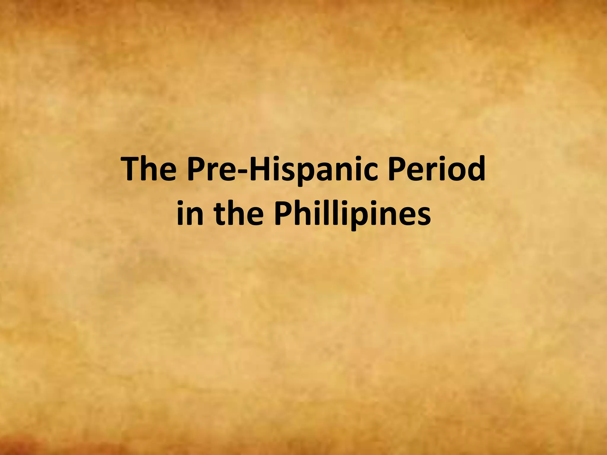 The pre hispanic period | PPTX