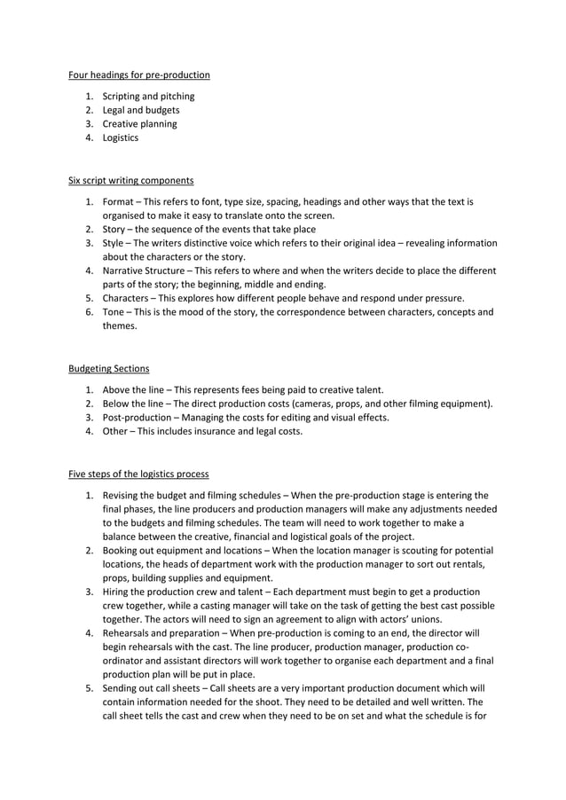The Pre-Production Process.docx