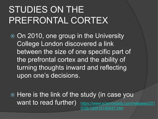 The Prefrontal Cortex | PPTX